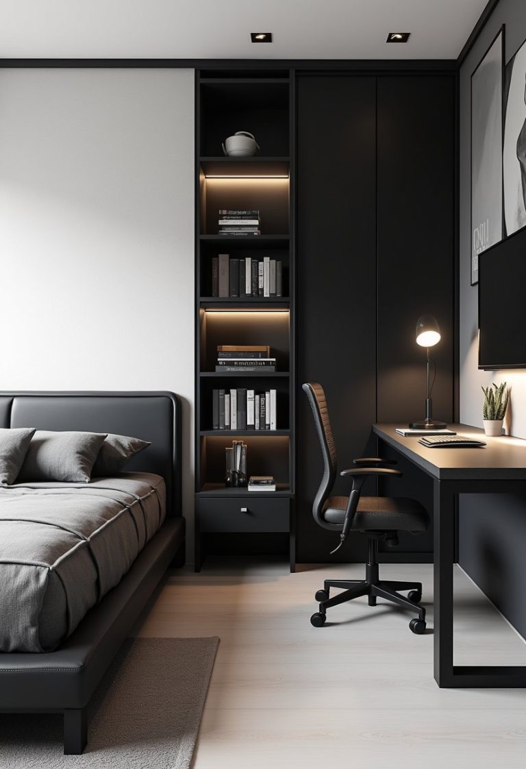 32 Bedroom and Study Room Combined Designs – VivyNest