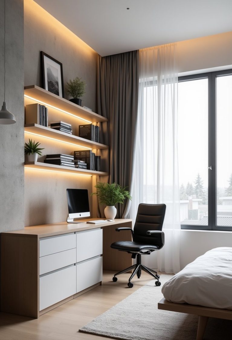 32 Bedroom and Study Room Combined Designs – VivyNest